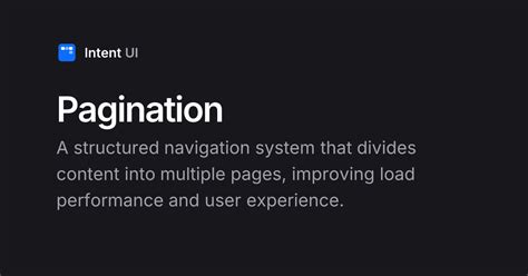 Pagination Intent Ui