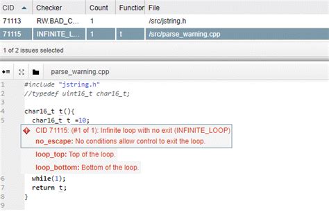 Cov Build Warning Message Warning 84 Invalid Combination Of Type Specifiers Typedef Uint16t