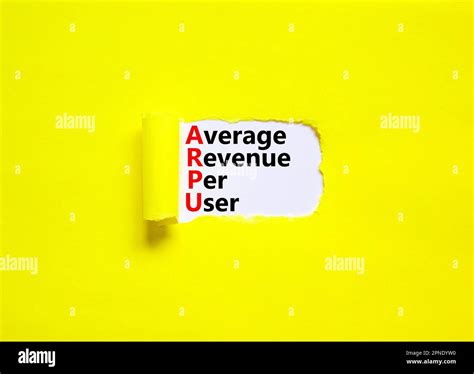 Arpu Average Revenue Per User Symbol Concept Words Arpu Average