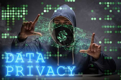 Data Privacy Concept With Hacker Stealing Personal Information Stock Image Colourbox