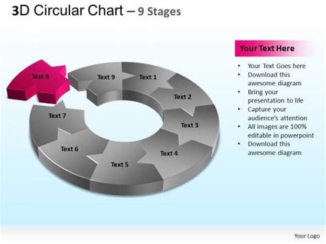 PowerPoint Backgrounds Growth Circular Chart Ppt Template