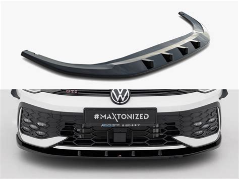 Front Splitter V 1 Volkswagen Golf Gti Gte R Line Mk 8 Facelift Maxton Design Uk