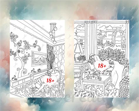 Adult Sex Coloring Book Pdf Pages Porn And Nude Erotic Coloring Etsy