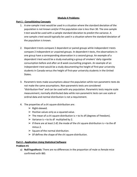 Hsci 190 Module 4 Homework Module 4 Problems Part 1 Consolidating