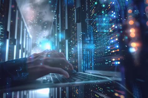 Working At Home With Laptop Woman Writing A Code Female Programmer Hands On The Keyboard Stock