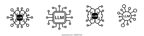 Llm Large Language Model Icon Neural Stock Vector Royalty Free 2586477357 Shutterstock