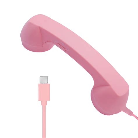 Type C Retro Telephone Handset For Mobile Phones Plugs And Play With