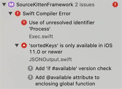 Xcode 11 Install Via Spm Wont Compile Because Of Sourcekitten · Issue 2867 · Realmswiftlint