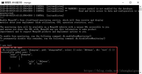 Windows安装mongodb 40并赋予用户访问权限mongodb Compass 添加db权限 Csdn博客