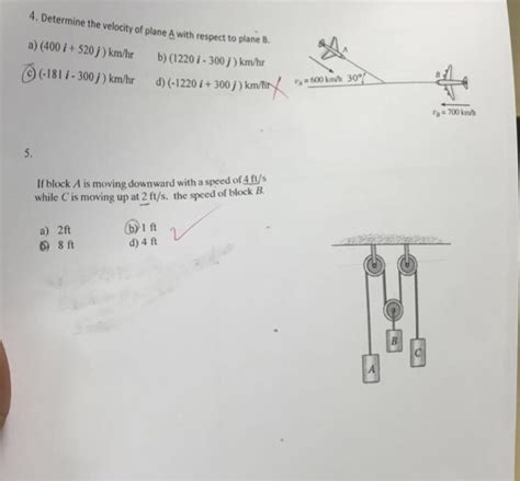 Solved Determine The Velocity Of Plane A With Respect To