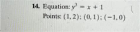 Solved Equation Y3x1points 1201 10