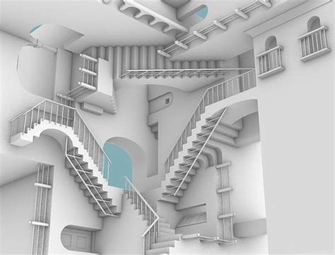 M C Escher Relativity 3d Model Cgtrader