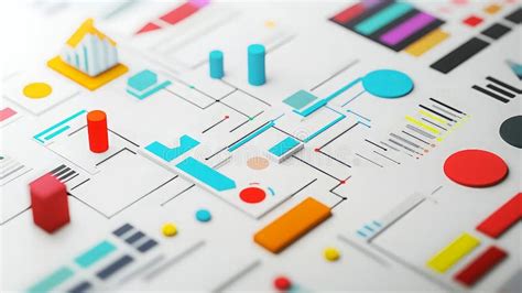 Abstract Colorful 3d Geometric Shapes On White Background Stock Image Image Of Texture