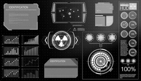 Premium Vector Futuristic Technology Hud Screen Tactical View Sci Fi Vr Dislpay Hud Ui