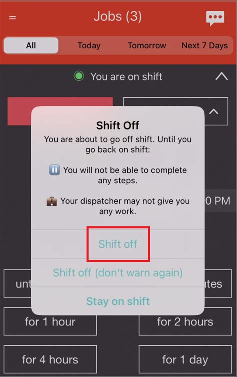 Ios Update Your Shift Status Through The Vwork Mobile App Vwork Support