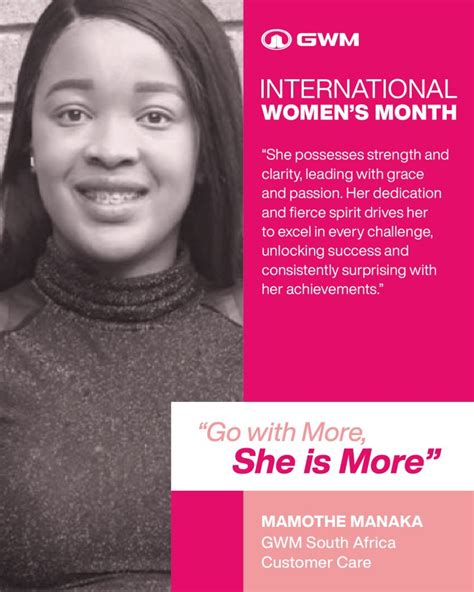 To The Women Of Gwm As We Celebrate International Womens Month We