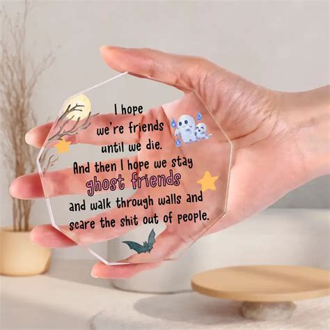 1개 아크릴 구석구석 장식 유령 호박 박쥐 디자인 친구 Bff 가족을 위한 완벽한 우정 생일 선물 집과 사무 Temu Republic Of Korea