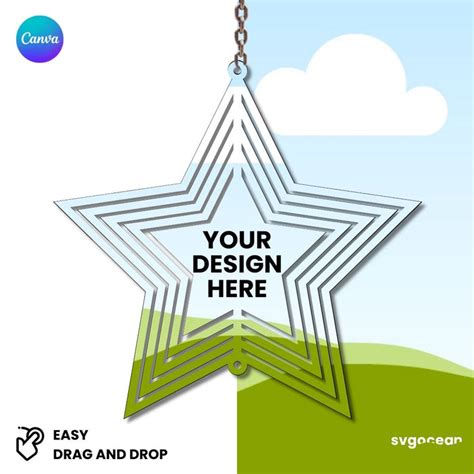 Star Wind Spinner Canva Mockup Svg Ocean — Svgocean