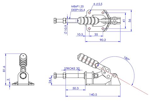 Efficient GH FM Flat Base Push Pull Toggle Clamps By Good Hand