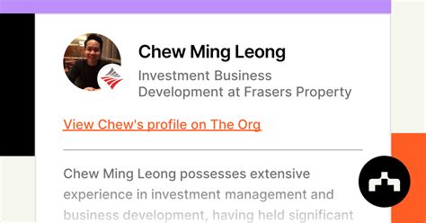 Chew Ming Leong Investment Business Development At Frasers Property The Org