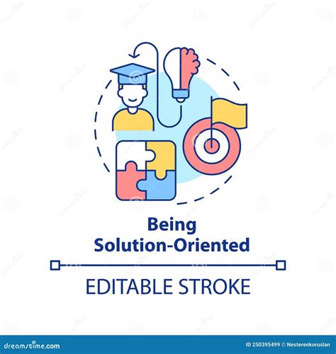 Being Solution Oriented Concept Icon Stock Vector Illustration Of Resilience Mindset 250395499
