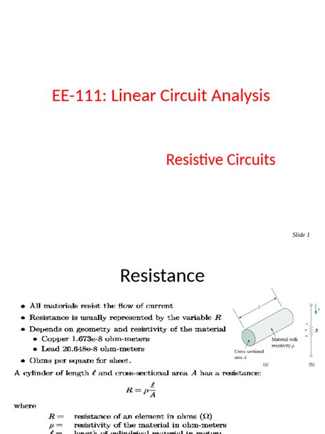 03 Resistive Circuits Pdf Network Analysis Electrical Circuits