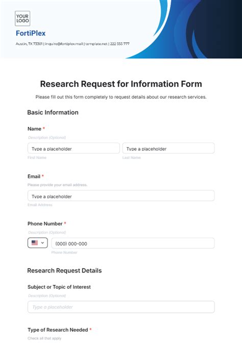Free Request For Information Form Templates To Edit Online Free Request For Information Form Templates To Edit Online