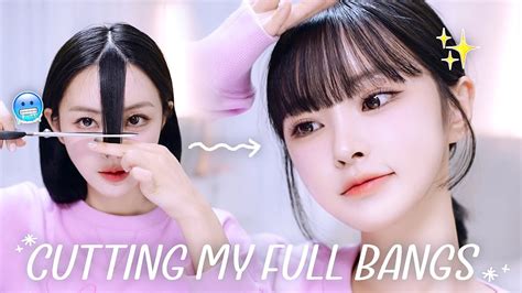 똥손 필수 시청💩 셀프 “풀뱅” 절대 안 망하게 자르는 법💇🏻‍♀️‼️ 풀뱅 고데기하는 법까지 Youtube