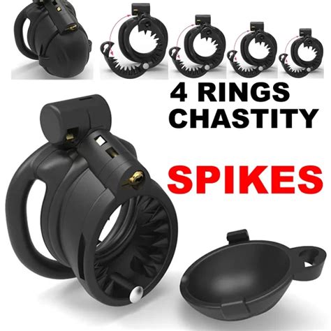 Removable Lightweight Spiked Black Male Chastity Device For Bondage BDSM Men Chastity Cage