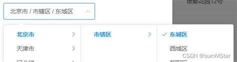 vue使用element级联选择器实现选择国内地址（到区县） vue地区选择器 csdn博客