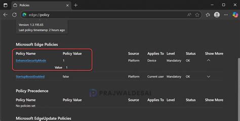 Enable Enhanced Security Mode In Edge With Intune