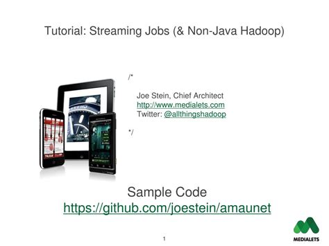 Ppt Tutorial Streaming Jobs And Non Java Hadoop Powerpoint