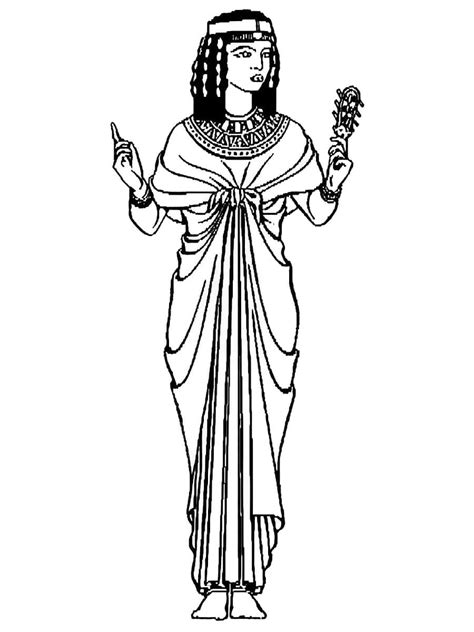 Afdrukbare Cleopatra Kleurplaat Kinderen Kleurplaat