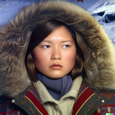 Headshot Of Young Inuit Girl With Winter Clothes 2 • Viarami