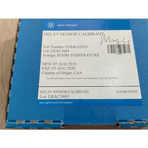 New Agilent Delay Sensor Calibrant G1946 85020