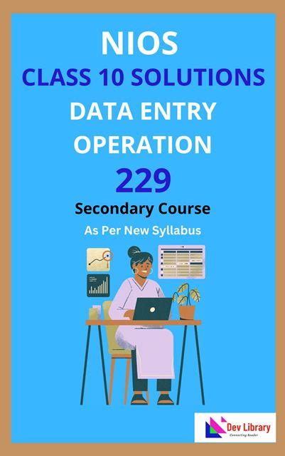 NIOS Class 10 Data Entry Operation Solutions 2026 NIOS Data Entry Operation Class 10 Notes