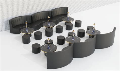Overstock Club Package Fortuna Six Half Circle Booths With Wedge