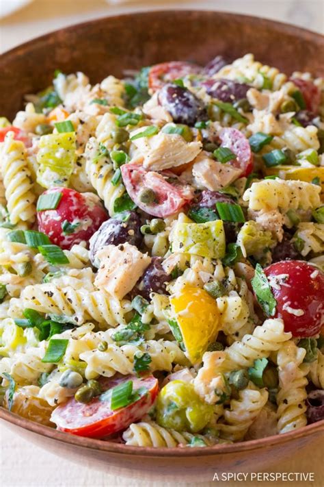 Tuna Pasta Salad With Olives And Capers A Spicy Perspective