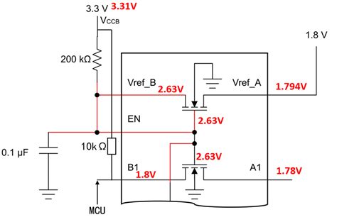 Lsf0108 Abnormal High Voltage When Push Pull Down Translation 33v To