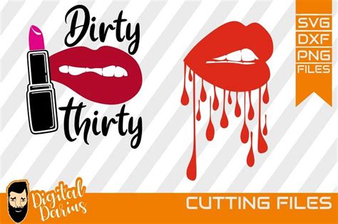 2x Lips Svg Lipstick Svg Dripping Lips Svg Vector Cricut 229219