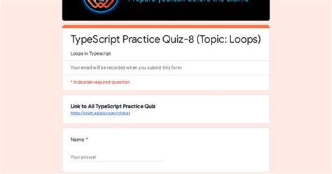 Discover Infonet On Linkedin Typescript Practice Quiz 8 Topic Loops
