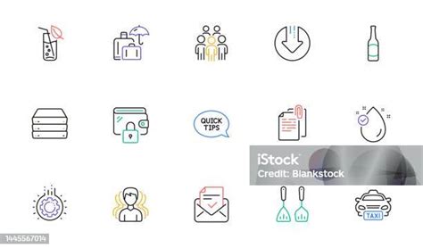택시 기어 및 빠른 시작 가이드 라인 아이콘은 웹 사이트 인쇄입니다 디자인을 위해 벡터 가방에 대한 스톡 벡터 아트 및 기타