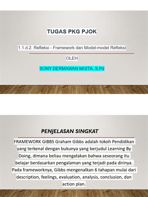 1 1 D 2 Refleksi Framework Dan Model Model Refleksi Pdf