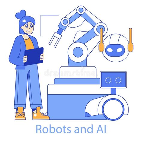 Robotics And Ai Concept Future Stock Vector Illustration Of Robotics