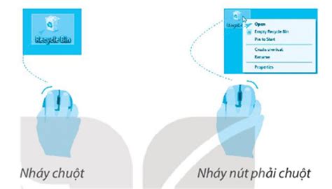 Khởi động Máy Tính Và Thực Hiện Các Thao Tác Với Chuột Trên Màn Hình Nền Di Chuyển Chuột Nháy