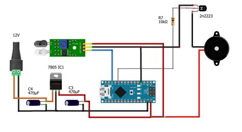 Arduino Ir Sensor Buzzer Circuit Diagram And Programming