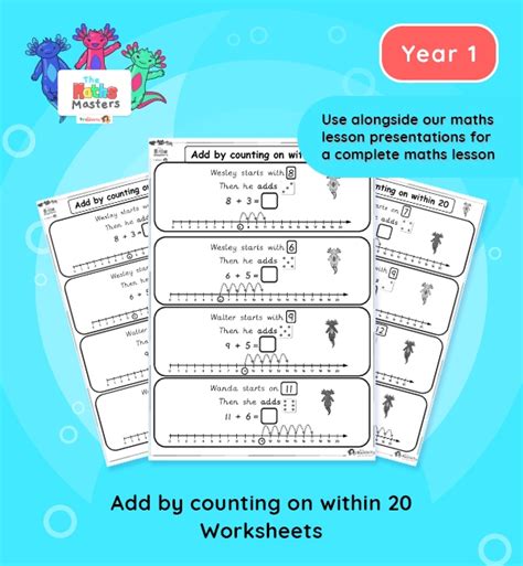 Adding To 20 By Counting On Worksheets Year 1 Addition Practice
