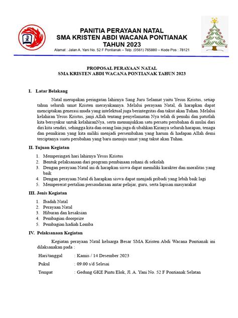 Contoh Proposal Natal Pdf