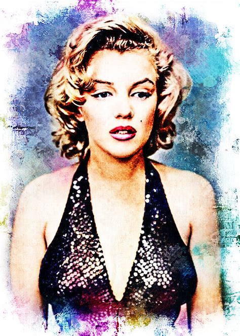 Marilyn Monroe Actress Model 11 Aceo Fine Art Print Card Byq Blue