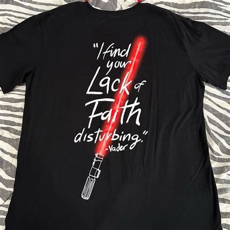 Star Wars Shirts Disney Star Wars Darth Vader I Find Your Lack Of Faith Disturbing Black